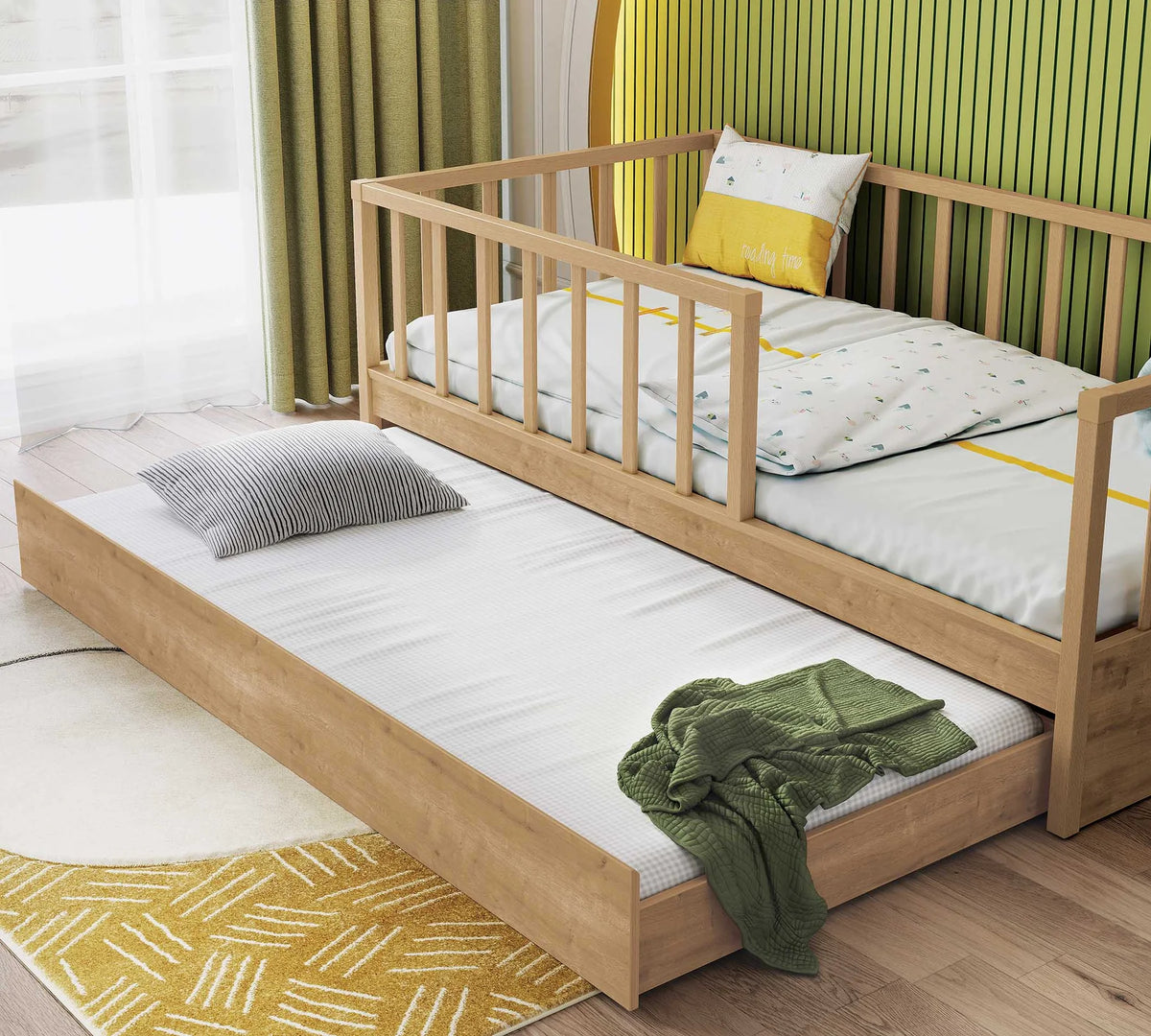 Mocha Alpha Bed (100x200 cm)+Pull-out Bed (90x190 cm)