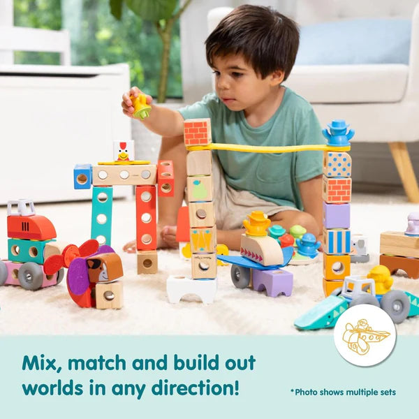 Blockables Town Play Set Wooden Blocks